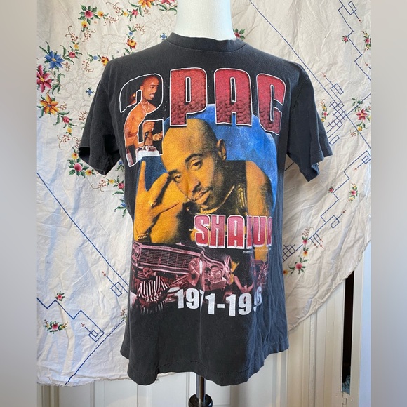 Vintage | Shirts | Vintage Old School 98 Bootleg Tupac Faded T Shirt ...